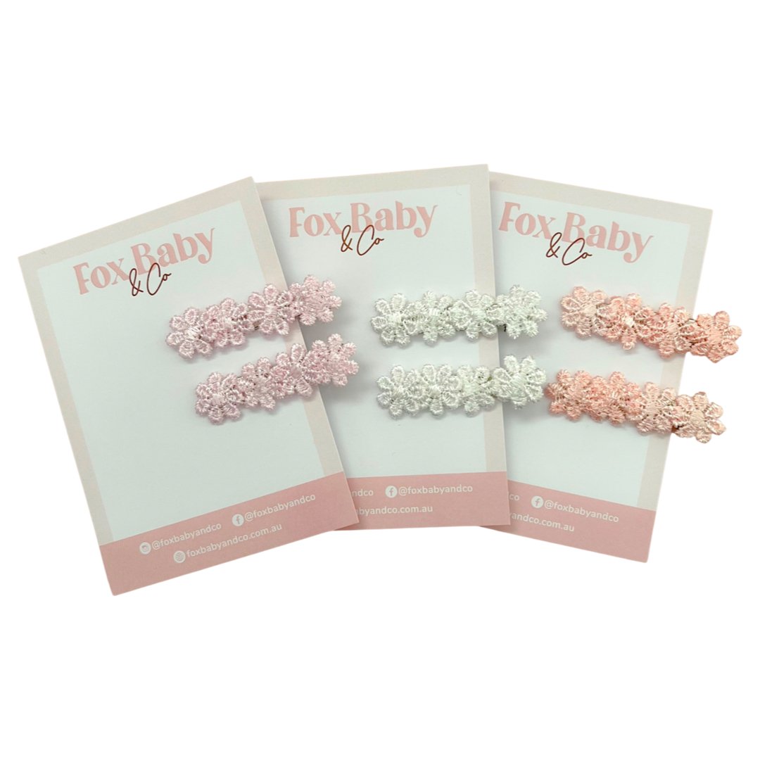 Madelyn - Mini Daisy Clip Set – Fox Baby & Co