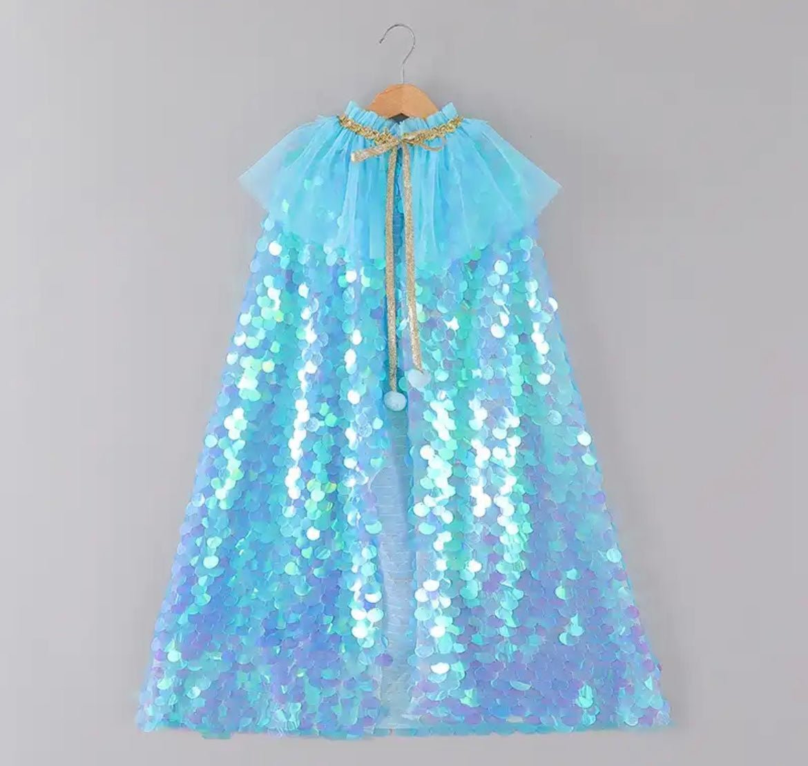 Kids little girls Mermaid Cape Blue (pre order) – Fox Baby & Co